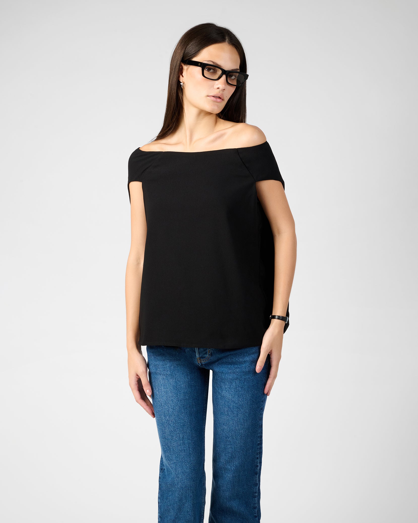 Off Shoulder Cape Top – WeWoreWhat
